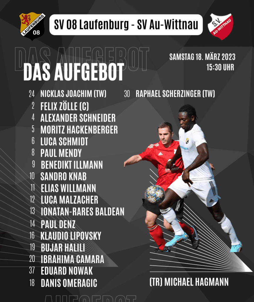 Coach Michael Hagmann benennt das Aufgebot für das Spiel gegen den SV ...